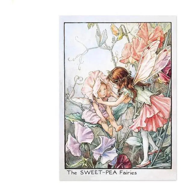 The Sweet-Pea Flower Fairy Postcard - Alder & Alouette